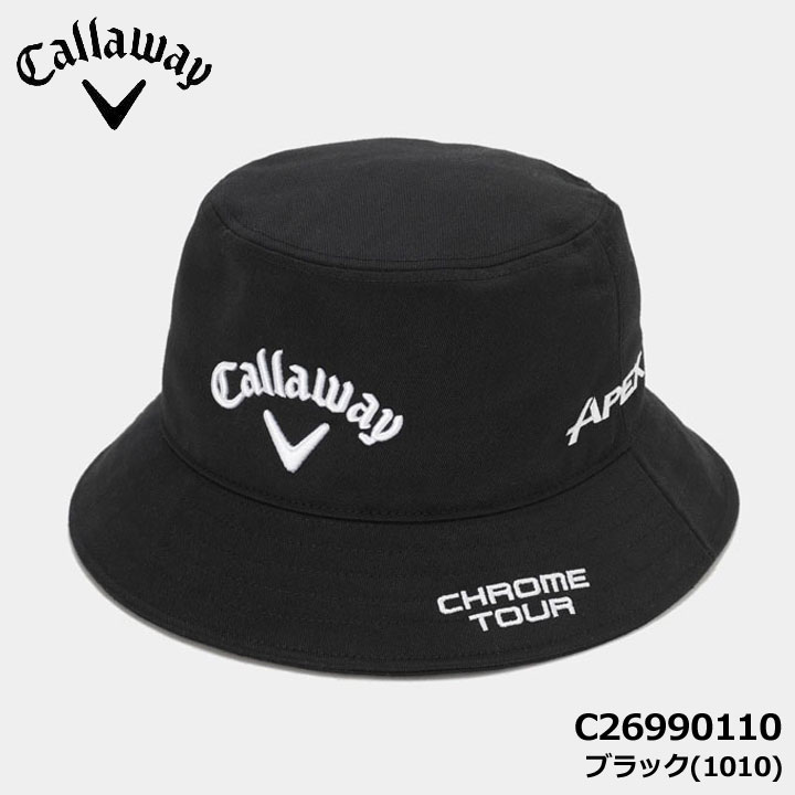 キャロウェイ C26990110 ゴルフ ハット TOUR RTW HAT 26 ブラック(1010) ツアーロゴ入りのハット。素材にはツアーモデルキャップ同様、軽量で強度に優れたポリエステルツイル（Eco素材）を使用しています。頭部の深さ...