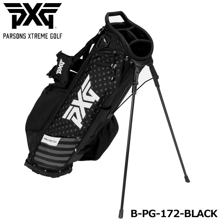 ピーエックスジー B-PG-172-BLACK エクストリームキャリースタンドバッグ ブラック アメリカンスピリットとPXGスタイルが融合した「フリーダムコレクション」ゴルフバッグ PXGの「エクストリームキャリー スタンドバッグ」は、ウォ...