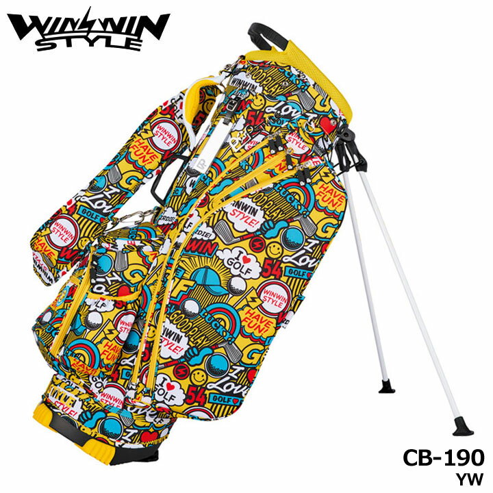 ウィンウィンスタイル CB-190 グッド タイム ホリデイ 軽量 スタンド キャディバッグ イエロー(YW) ■POP STYLEシルバーバッジ ■フルセパレーター仕様 ■アイアンカバーフック ■リフトハンドル ■ロゴ入りバー 　素材 　...