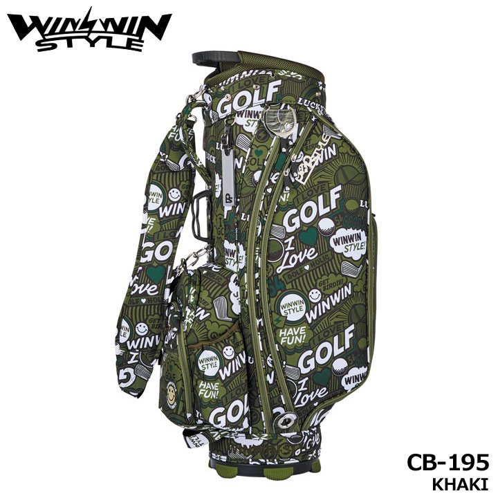 ウィンウィンスタイル CB-195 グッド タイム ホリデイ カート型 キャディバッグ カーキ(KHAKI) ■POP STYLEシルバーバッジ ■フルセパレーター仕様 ■アイアンカバーフック 　素材 　ポリエステル100% 　デザイン 　...