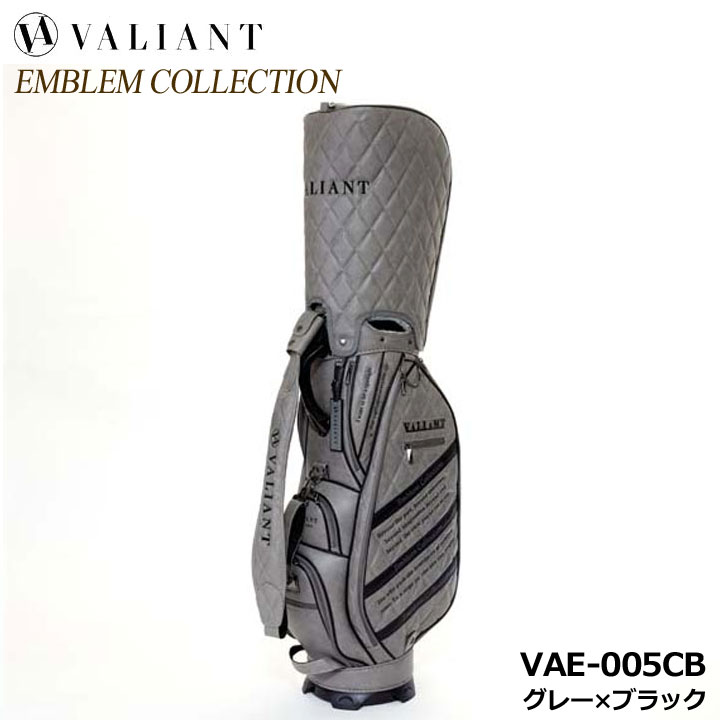 ヴァリアント VAE-005CB エンブレムコレクション キャディバッグ グレー×ブラック VALIANT/バリアントゴルフから、カッコよさをアップグレードするエンブレムコレクション2026年ファーストモデルが『新発売』します。 『人と被り...