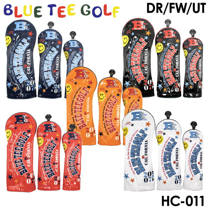 【2018モデル】ブルーティーゴルフ HC-011 エナメル DR/FW/UT用 ヘッドカバー BLUE TEE GOLF カラー ブラック(BLK)、ネイビー(NVY)、オレンジ(ORG)、レッド(RED)、ホワイト(WHT) サイズ ド...