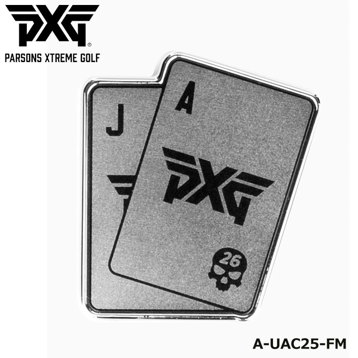 【メール便可能】ピーエックスジー A-UAC25-FM ブラックジャック ボールマーカー PXG Blackjackボールマーカーがあれば、いつでも切り札に。亜鉛とアルミニウムのダブルサイド ボールマーカーには、勝利を示すBlackjack...