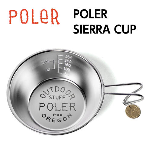 優れた耐久性と衛生的なステンレスをしたPOLER初となるシエラカップが登場。世界有数の金物加工の街、新潟県燕三条の日本の伝統技術とPOLERのコラボレーションアイテム。ブランドのアイデンティティーを底面に落とし込んだファン必携のアイテムです。 9