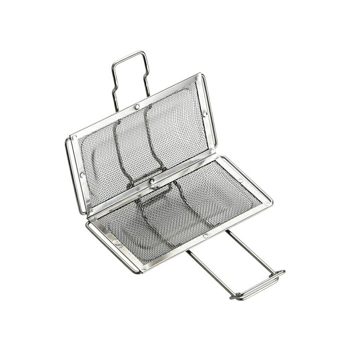 商品について 【オーブントースターやグリルで簡単・便利にホットサンドができる】 好きな具材を食パンに挟んでオーブントースターやグリルで焼くだけで簡単・便利にホットサンドが作れます。 【メッシュアミで焼き具合が直ぐに分かる】 ステンレスのメッ...