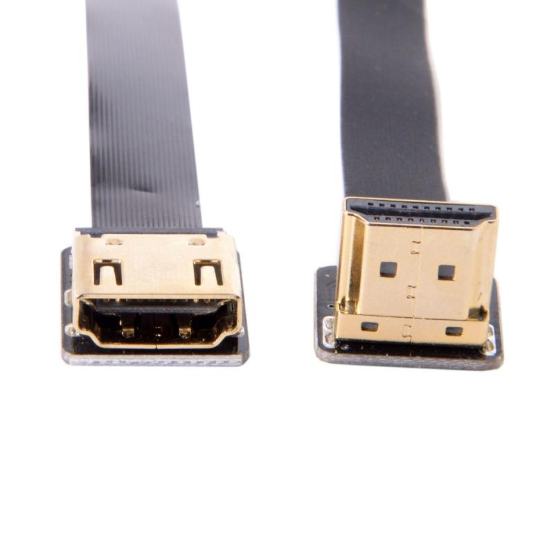 cablecc CYFPVアップHDTVマルチコプター航空写真20 CM用女性FPCフラットケーブルに90度HDMIオス