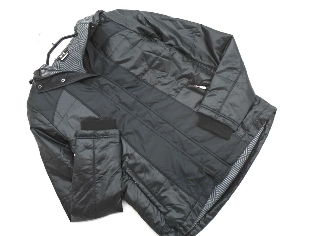UNDER ARMOUR アンダーアーマー フード 中綿 ジャケット sizeSM/黒 ◇■ ☆ gac7 メンズ 裏地：あり（総裏地）　Mサイズカテゴリへの出品ですが、サイズの表記がSMの商品です。実寸値をご確認の上、ご入札ください。前面...