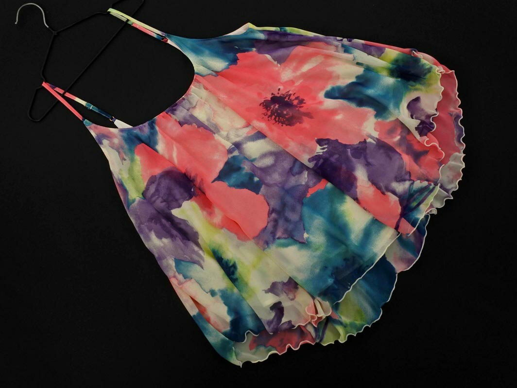 MURUA ムルーア 総柄 キャミソール sizeF/ピンク ■◆ ☆ fha6 レディース 前面・身ごろ中央にヨゴレがございます。前面・スソ中央にヨゴレがございます。後ろ面・身ごろ中央にヨゴレがございます。（各箇所のヨゴレやダメージに関し...