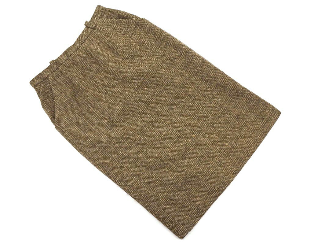 Leilian レリアン ウール混 タイト スカート size11/茶 ◇■ ☆ flb5 レディース 裏地：あり　ファスナー：バック　商品に目立つヨゴレなど無く、USEDとして良い状態です。 表記サイズ：11 実寸サイズ： 腰幅33cm全...