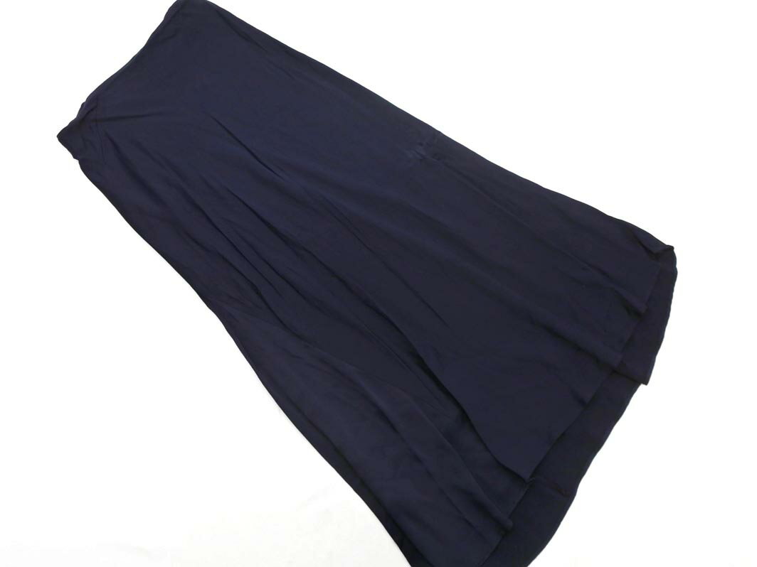 ZARA ザラ マキシ スカート sizeS/紺 ■◇ ☆ gca9 レディース ファスナー：左サイド　前面・左太ももにダメージがございます。前面・左スソにヨゴレがございます。後ろ面・右スソにヨゴレがございます。（各箇所のヨゴレやダメージに...