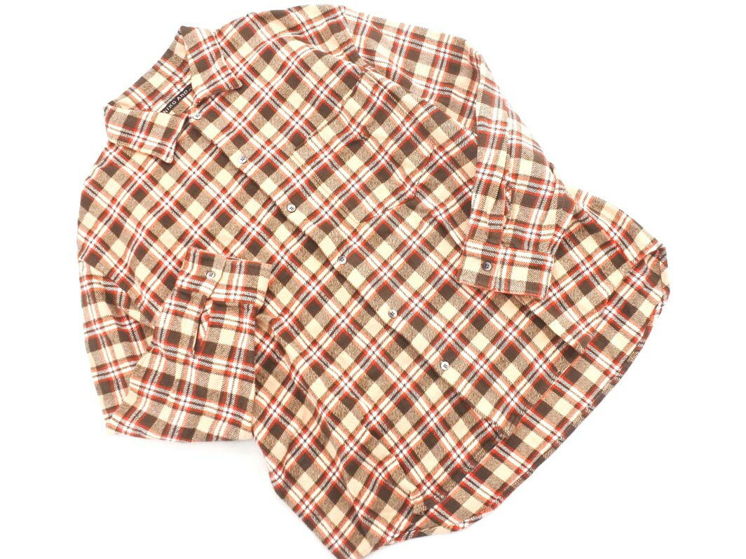 niko and ニコ アンド チェック シャツ sizeM/ベージュ ◇■ ☆ flc3 メンズ 商品に目立つヨゴレなど無く、USEDとして良い状態です。 表記サイズ：M 実寸サイズ： 肩幅55cm身幅（脇下）63cm後ろ着丈（襟元より）...
