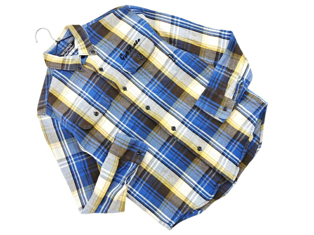 CUT RATE カットレイト チェック シャツ sizeM/青x黄 ◇■ ☆ flb5 メンズ 商品に目立つヨゴレなど無く、USEDとして良い状態です。 表記サイズ：M 実寸サイズ： 肩幅42cm身幅（脇下）45cm後ろ着丈（襟元より）6...