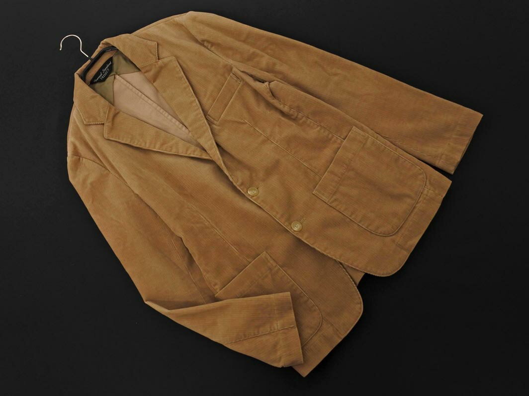 JOURNAL STANDARD ジャーナルスタンダード TRISECT コーデュロイ テーラード ジャケット sizeM/ベージュ ◇■ ☆ gba6 メンズ 裏地：あり（背抜き）　前面・身ごろ右下にヨゴレがございます。（各箇所のヨゴレや...