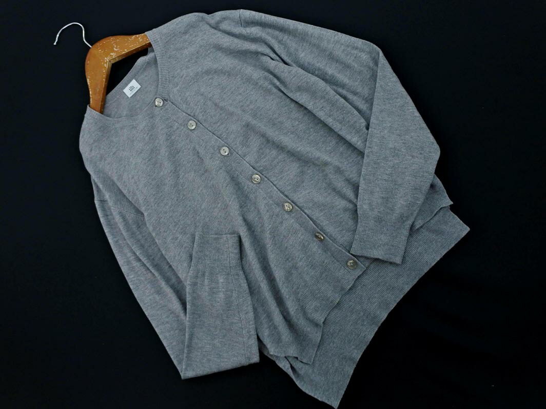 illi イリ by KBF URBAN RESEARCH ニット カーディガン sizeONE/グレー ■◇ ☆ gfb5 レディース 商品に目立つヨゴレなど無く、USEDとして良い状態です。 表記サイズ：ONE 実寸サイズ： 肩幅37c...
