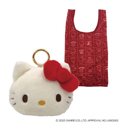 くすみカラーとレトロ調のハローキティがかわいい、ぬいぐるみエコバッグ。 エコバッグを使用しない時は、折りたたんでぬいぐるみの中に収納できます。 キーホルダーパーツ付きで、バッグの持ち手などに取り付けて持ち運び可能です。 【仕様詳細】 キーホ...