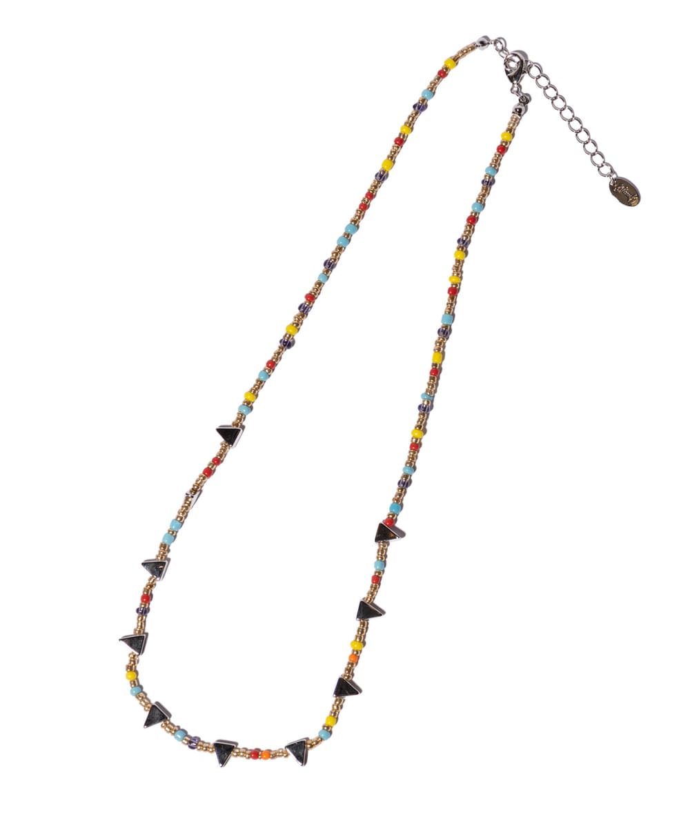 ビーズネックレスにミステリアスな世界観を掛け合わせたEgyptian Charm 2Way Beads Necklace。ヴィヴィッドなカラービーズを連ねたトライバルなチェーンに加えたのはエジプト風のメタルビーズ。存在感を出しながらも程よく...