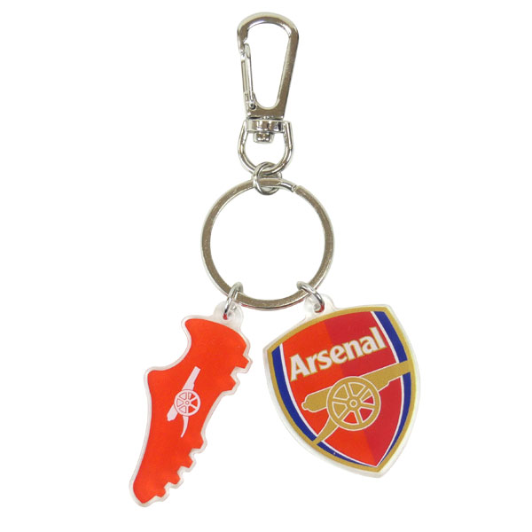 1点のご注文の場合、ポスト投函「ネコポス：250円」対応可能 サポーターグッズ キーホルダー メーカー：アーセナル オフィシャル カラー：レッド サイズ：4×2cm（シューズ部）/3.5×3cm（エンブレム部） 素材：アクリル 金属 シュー...