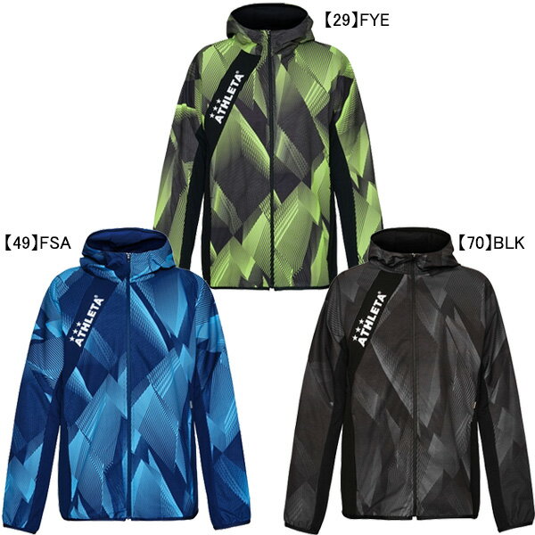 ジュニア 子供用 トレーニングジャケット 練習着メーカー：アスレタ ATHLETAカラー：【29】FYE【49】FSA【70】BLK素材：ポリエステル100％防風性、撥水性に優れたジュニアストレッチトレーニングジャケット・生地の厚さ：薄手・...