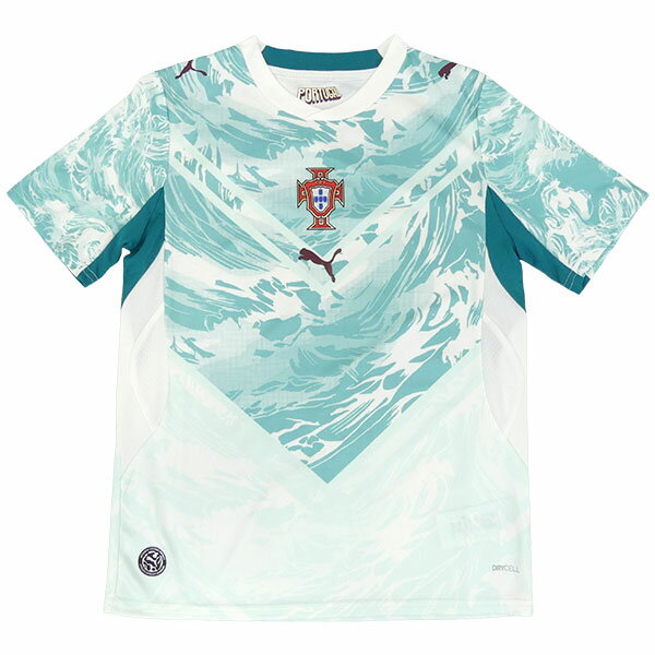 子供用 サッカー ポルトガル代表 2nd レプリカユニフォームメーカー：プーマ（PUMA）カラー：【02】ホワイトグリーン素材：リサイクルポリエステルジュニア用ポルトガル アウェイユニフォームは、白とグリーンの海にインスパイアされた世界最大...