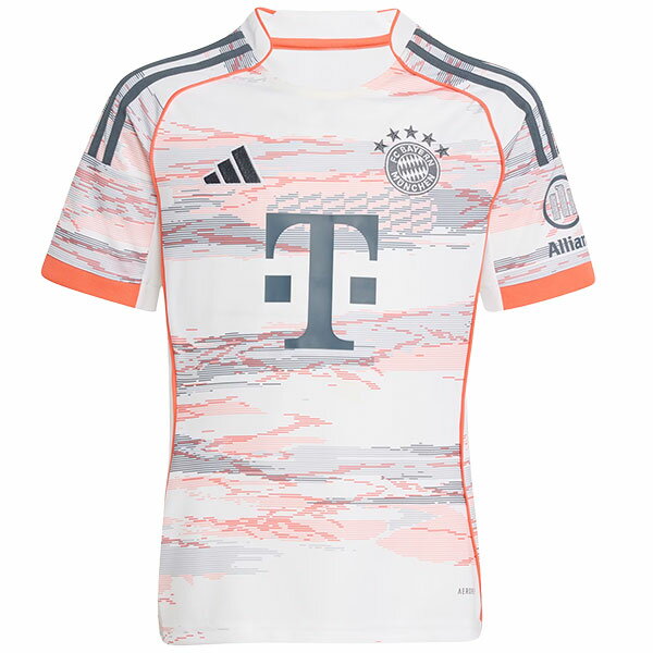 ジュニア 子供用 バイエルンミュンヘン 2nd レプリカユニフォーム メーカー：アディダス adidas カラー：ホワイト/オレンジ(JN8524) 素材：ポリエステル100% ミュンヘンのナイトゲームからインスピレーションを得た、抽象的な...