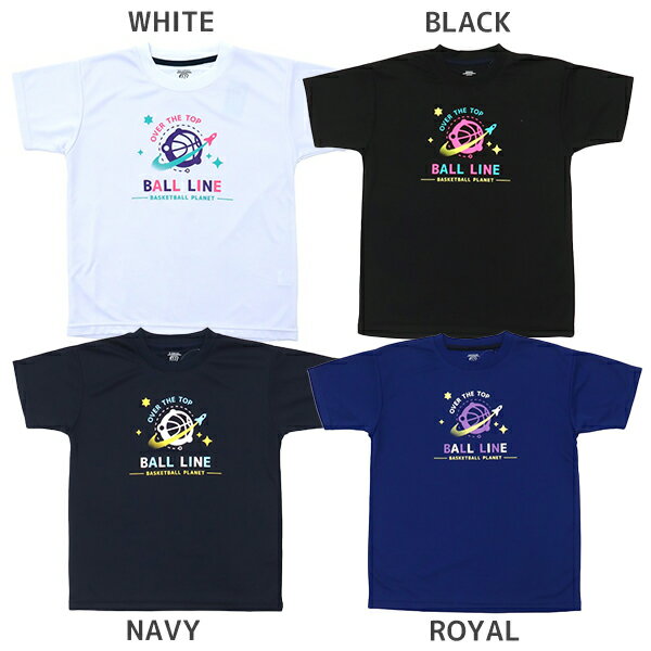 BALL LINEのプリントTシャツ。宇宙をイメージしたデザインがカラフルで可愛い。キッズサイズの対応可能。●カラー：WHITE、BLACK、NAVY、ROYAL●サイズ：2XS - L●プリントカラー：ホワイト…パープル、Sピンク、ミント...