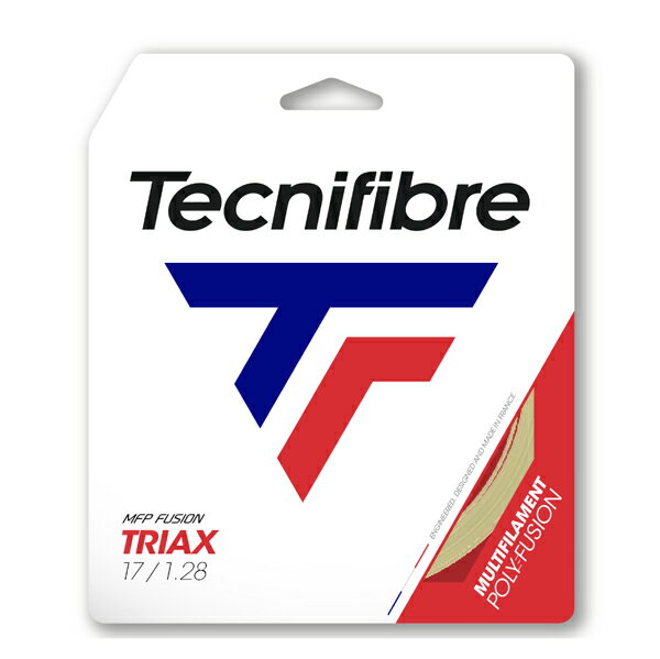 TRIAX硬式テニス ガットCO-ポリエステルとナイロンを採用した、最先端構造。ポリエステルユーザーもナイロンユーザーも満足させるパワーとスピンと耐久性【メーカー】テクニファイバー Tecnifibre【素材】ナイロン、ポリエステル、ポリウ...