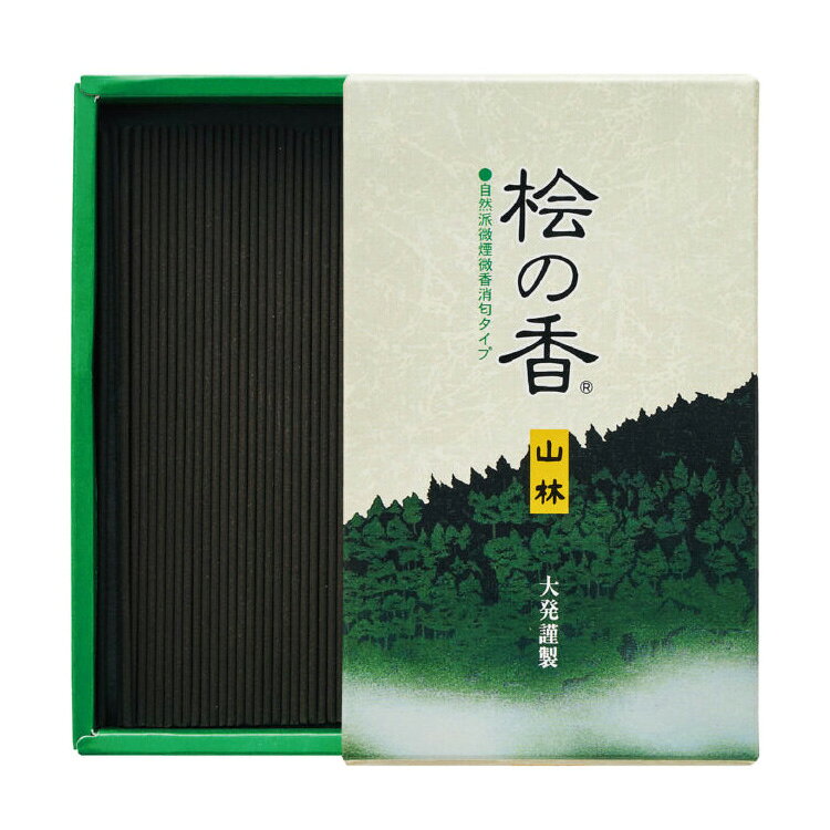 煙の量：少なめ内容量：約140g&nbsp;線香 自宅桧の爽やかな香りで煙少なめなお線香です。