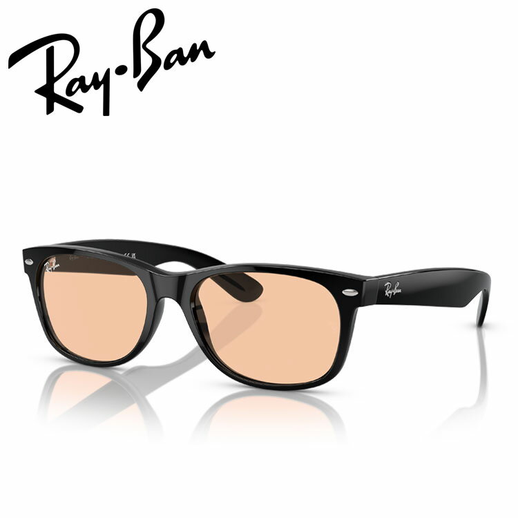 RayBan New Wayfarer ClassicRB2132F 601/4B 55-18レイバン ニューウェイファーラー ウォッシュドレンズは、クラシックなスクエアシェイプに新鮮な解釈を加えています。ブラックのフレームとピンクのレンズ...