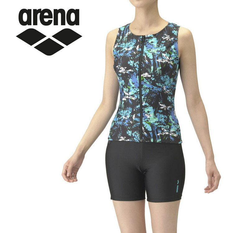 ■水泳(競泳) / オンロードアクアビクスや水中ウォーキングをする方におすすめのフィットネス水着。上下が分かれたセパレーツ水着のため、着脱がしやすいアイテムです。露出が少ないカバーバックタイプです。サイドについたカラースナップがトップスとボ...