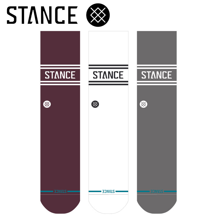 ●3足パック●スタイル：クルー●素材:コームドコットンブレンド編み込み仕様のSTANCEロゴで、足辺りがソフトなクルーソックス。伸縮性のあるリブがふくらはぎを包み込み、きつ過ぎずゆるくない極上のフィット感を生み出します。トラブルの多いつま先...