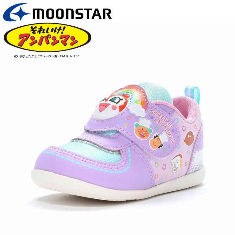 大人気「アンパンマン」のベビーシューズです。脱ぎ履きしやすい一本バンドタイプです。プニュプニュした柔らかい立体パーツのキャラクターがおもちゃ感覚で楽しい一足です。ゆかいな仲間たちもたくさん集合♪パープルはばいきんまんの仲間の「ドキンちゃん」...