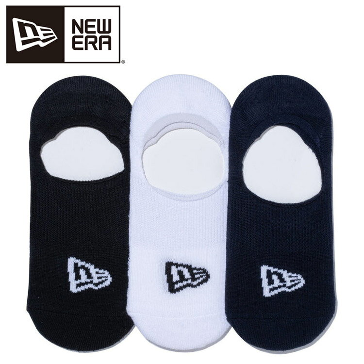 ニューエラフラッグをジャカードで表現した3ペアソックス。靴を履いたときに靴からはみ出さないノーショータイプ。ブラック、ホワイト、ネイビーのセット。ポリエステル コットン ポリウレタン#ユニセックス#定番アイテム【メーカー取り寄せ商品】 こち...