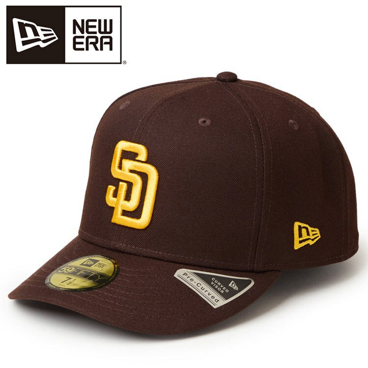 MLBのチームロゴを用い、素材やカラーをアレンジした［Pre-Curved 59FIFTY］。 緩やかにカーブしたバイザー（つば）が特徴です。 シルエットは59FIFTYをベースに、バイザーをあらかじめカーブさせたプレカーブ仕様。 フロント...