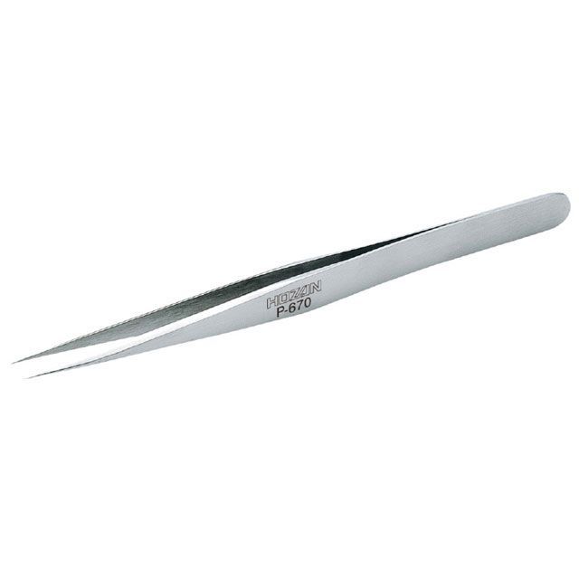 ●メーカー名：ホーザン / HOZAN●商品名：P-670 ピンセット●メーカー品番：P-670●JANコード：4962772066706商品の保証は、メーカー保証書の内容に準じます。素材ステンレス仕様■先端開き幅（mm）：6 ■重量（g）...