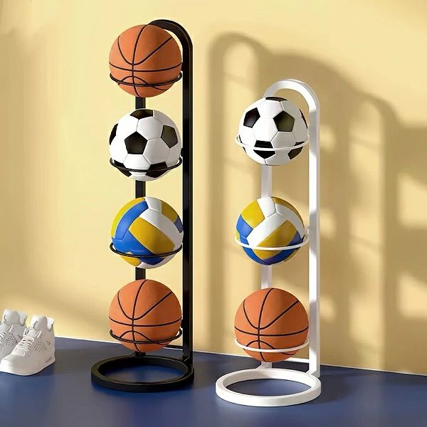 折りたたみ式 玄関 スポーツボール置き場 多層ボールラック サッカーボール?バレーボールも収納 コンパクト