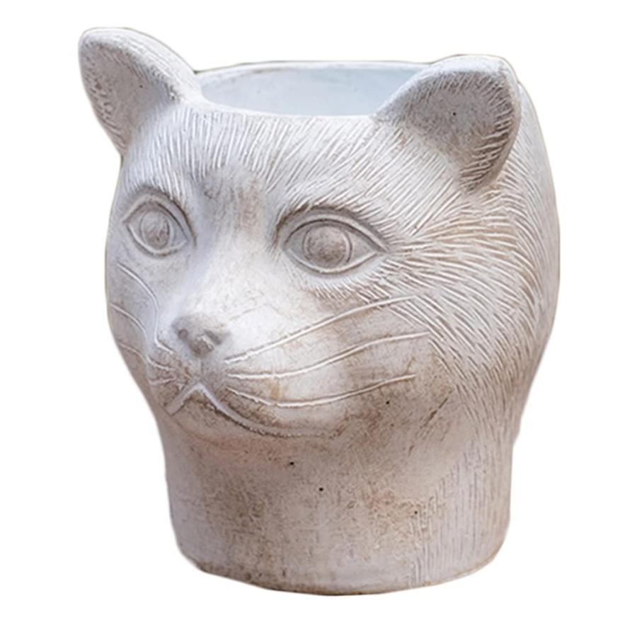 ?【ガーデンデコレーション】：猫の頭の植木鉢は、形がユニークで鮮やかで自然、楽しさにあふれ、どこに置いても見た目にも心地よいです。花好きにはもってこい！?【排水穴あり】：植木鉢の下に排水穴があり、水やり時に余分な水をすばやく排出できます。植...
