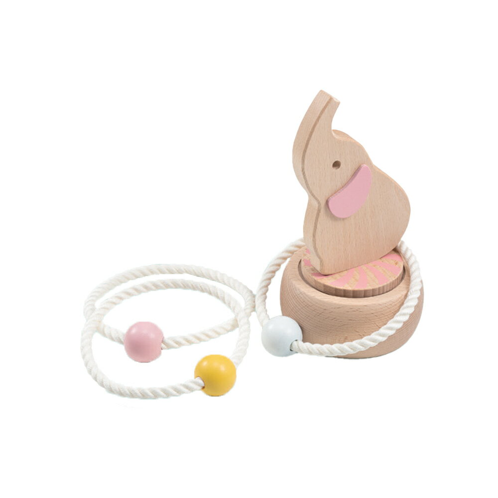 演奏とともに回転するゾウに向かって輪投げ遊びができるオルゴールです。 演奏が終わるまでに何本入れられるかなど独自の遊びを生み出すことができます。 安心の日本製。天然木を使用し、一台一台丁寧に作られています。 曲目：イッツアスモールワールド ...