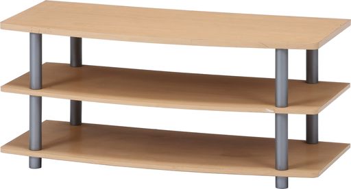 見た目も配線もスッキリ! ロータイプのテレビ台 サイズ:幅90x奥行40x高さ40.5cm 本体重量:10kg 耐荷重(天板):10kg 素材・材質:棚板/プリント紙化粧パーティクルボード、支柱/プラスチック 原産国:マレーシア お客様組立品