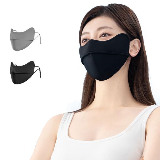 【高いUVカット効果】UPF50+のフルフェイスUVカットマスクで、目元から顎までしっかりカバーします。プロ仕様のアイスシルク日焼け止め生地を使用し、紫外線を99%カット。日焼けしやすい目元や頬もしっかりガード。高いUVカット効果で、お肌を...
