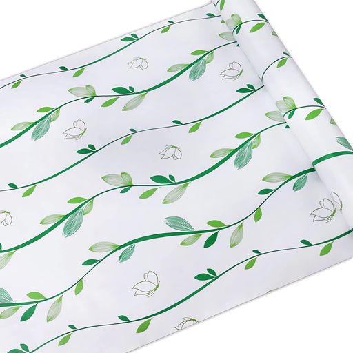 【仕様】サイズ:約45cm*10m;素材:PVC;接着剤不要。柄:草木柄星(塗り潰し)仕入れる生産ロットにより、色合いや模様の出方が若干変わる場合がございます。予めご了承ください。できるだけ一回で足りる分をご購入ください。 【防水性に優れ】...