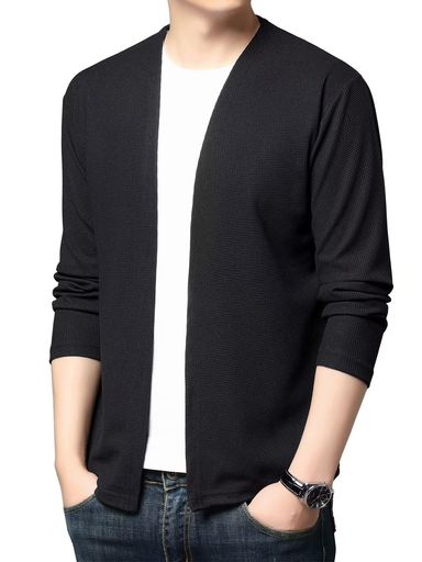 ✅【ボタンレスでサッと羽織れる、シンプルなデザイン】面倒なボタン留めが不要で、通勤時やちょっとした外出時にさっと羽織れて便利です。ポケットもないすっきりしたシルエットが特徴です。 ✅【独特なワッフル生地が上品な印象を演出】100%ポリエステ...