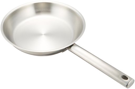 炒め物、揚げ物、その他の調理技術 外径x深さ(mm):260x45 質量(kg):1.30 板厚(mm):0.8 底径(mm) :184 素材・材質:18-8ステンレス 原産国:ベトナム サンドイッチ式三層底
