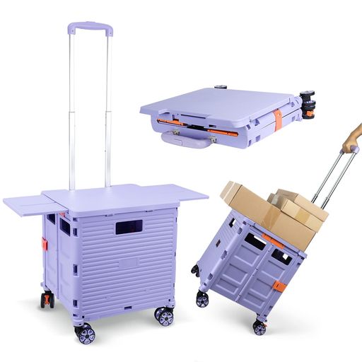 🛒【折りたたみのデザイン】このキャリーカートの折りたたみデザインで重量ただ約5.2KGでお年寄りでも簡単に取り上げます。買い物に追加の荷物スペースが必要な場合も、アウトドアキャンプに関する用品を携帯する必要がある場合も対応し...