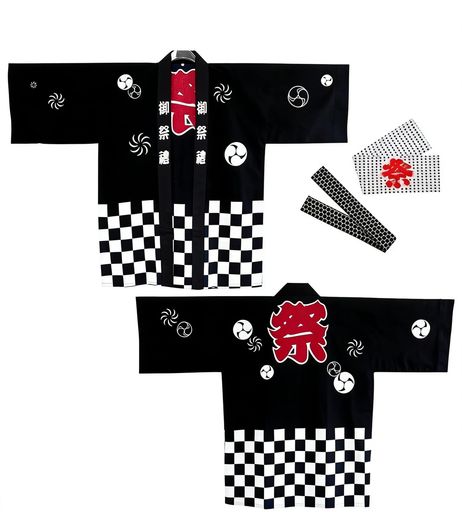 セット内容:ハッピ+ 腰ひも+ 手ぬぐい 素材:ポリエステル 洗濯:洗われる際は手洗いをオススメ致します,高温の水と長時間の浸りを避けたほうがいいです。 【適用シーン】夏や秋の祭り、花火大会、コスプレ、学園祭、地域イベント、プロモーション活...