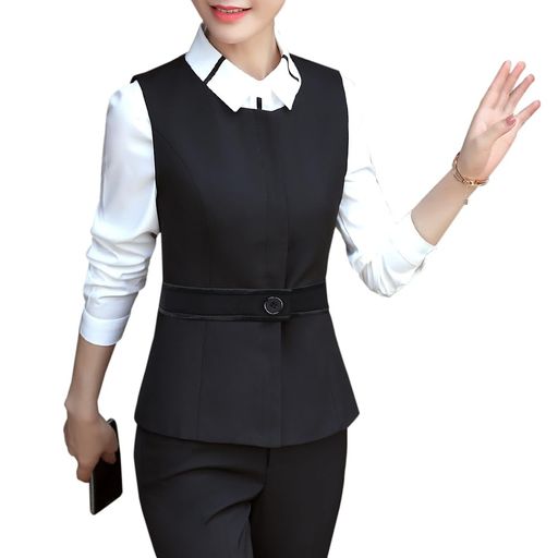 メイン素材:ポリエステル 流行りのデザイン、3D立体裁断で、細魅せシルエット。スリムなボディラインが出るようこだわった、着やせ効果も期待できます。 スーツベストレディース一致する女性の白いシャツは最高の試合です、毎日の通勤・ビジネス・オフィ...