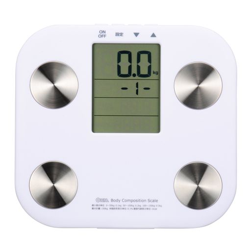 サイズ:24x22.5x2.8cm 本体重量:1.4Kg 材質:本体ABS樹脂 電極部ステンレス 電源:単4形乾電池4本使用(別売) 保証:1年間