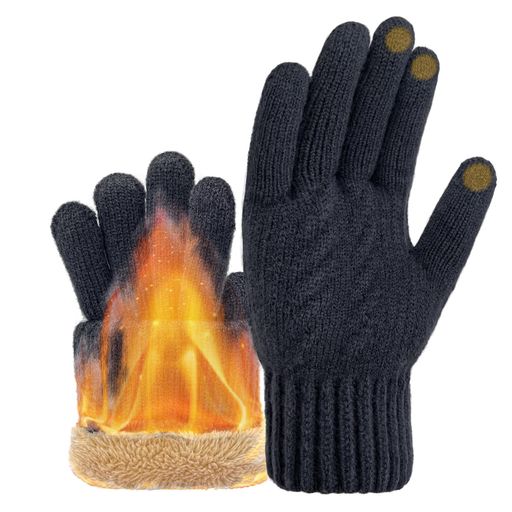 【あったか冬用防寒手袋男性用】このメンズ防寒手袋は寒い季節の必需品です。二重構造と表面の暖かいニット生地により、外からの冷たい風を効果的に防ぎます。内側は柔らかくて厚いぬいぐるみ素材でできており、柔らかくて熱を閉じ込めやすく、長時間手を暖か...