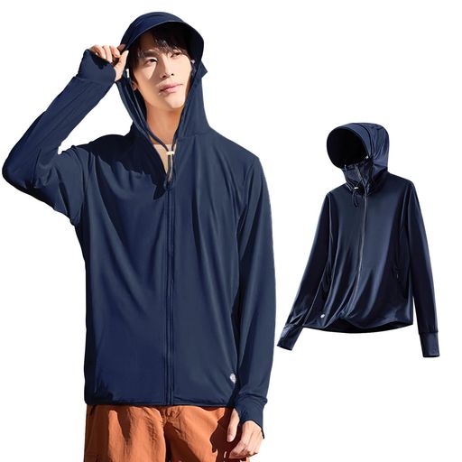 【最高レベルのUPF50+&amp;99%UVカット】業界最高水準のUVカット高性能のUPF50+で有害な紫外線を遮蔽できるラッシュガードです。フード付きUVカットウェアはUVAとUVBを99%以上有効的UVカットでき、屋外活動時の紫外線対...