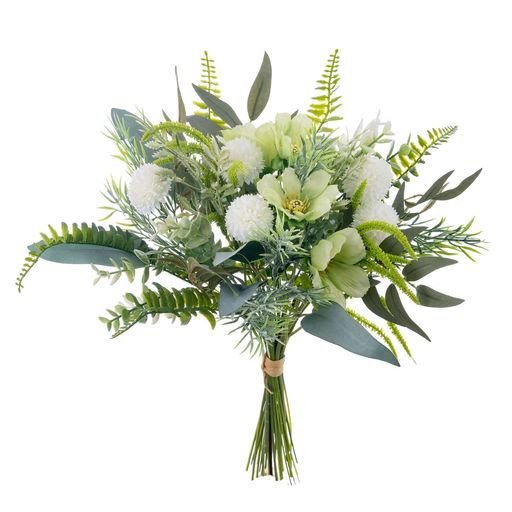 様々な花を沢山使った、とっても可愛いなブーケ!多彩な葉と組み合わせ、夢幻のブーケです。 造花ですので記念にとっておくことも出来ます。晴れの舞台に、新しいタイプのサプライズプレゼントとしてお勧めです。生花と違って枯れることがないので、思い出と...