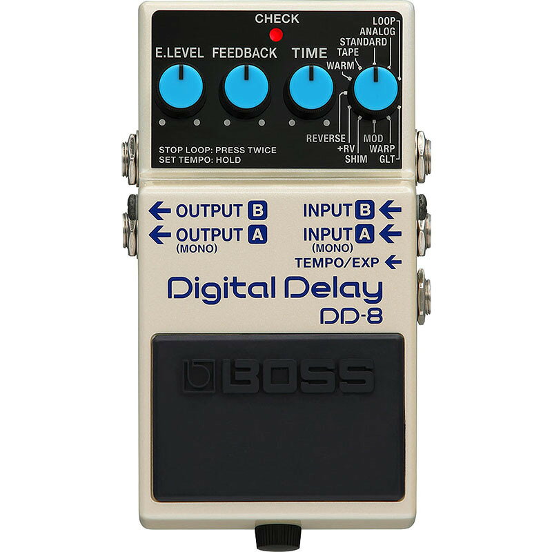 多彩なサウンドと、かつてない表現力DD-8 Digital Delayは、BOSSコンパクト・ディレイ・ペダル史上最もワイドレンジで多機能なディレイ・ペダルです。多彩なサウンド、柔軟なディレイ・タイム、豊富なコントロール・オプションと接続端...